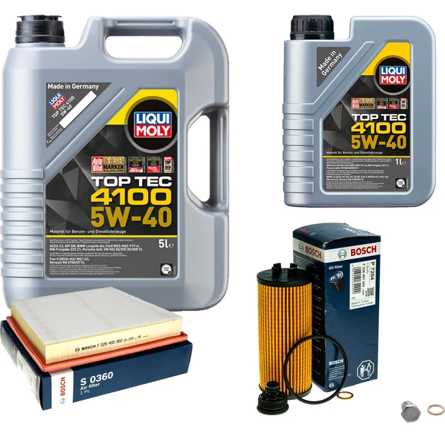 BOSCH INSPECTION SET 6L Liqui Moly Top Tec 4100 5W-40 pour Mini- BMW EUR 129,20 - PicClick FR
