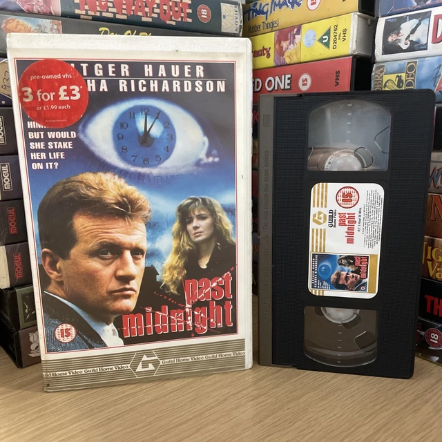 PAST MIDNIGHT - Big Box Ex-rental VHS - Rutger Hauer - Thriller - Guild Video £1.99 - PicClick UK