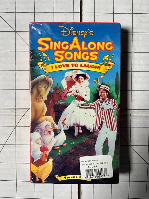 DISNEY SING-ALONG SONGS VHS I Love to Laugh Vol 9 Mary Poppins New ...