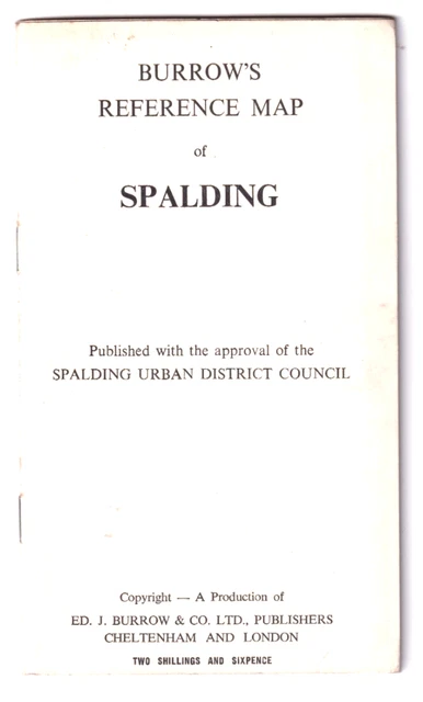 SPALDING - STREET map with Index (1965) £3.50 - PicClick UK