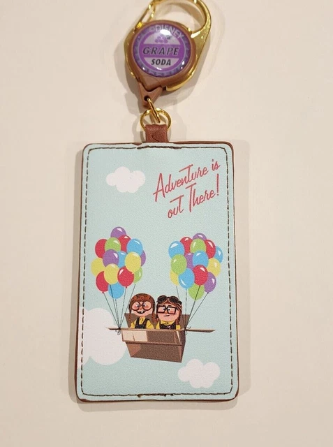 LOUNGEFLY DISNEY PIXAR Up Adventure is Out There Retractable Lanyard ID ...