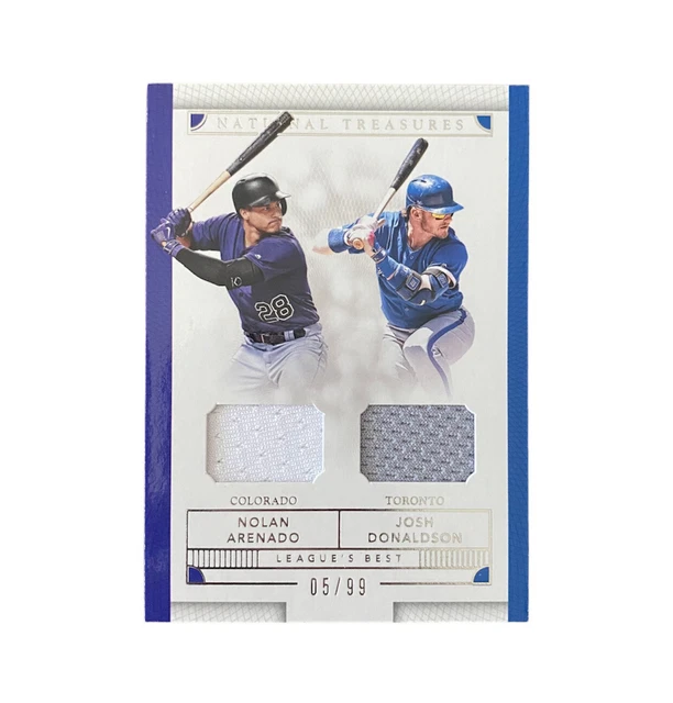 CARTE PATCH DOUBLE relique Nolan Arenado Josh Donaldson trésors ...