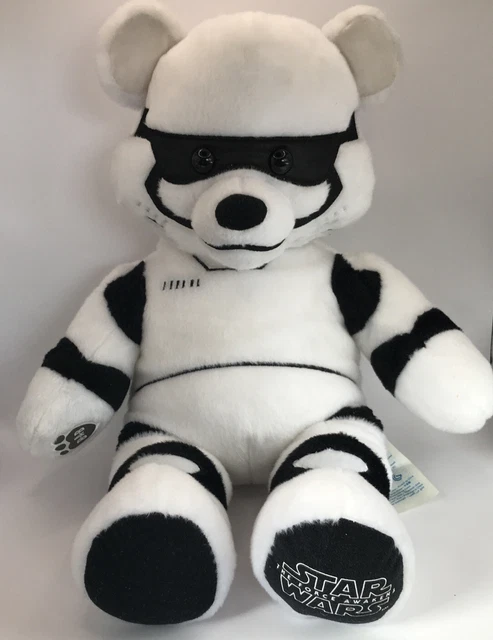 STAR WARS STORMTROOPER Build-A-Bear Plush White and Black Teddy Bear ...