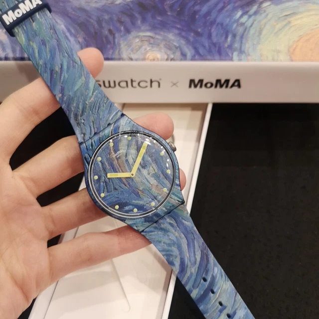 SWATCH X MOMA THE STARRY NIGHT BY VINCENT VAN GOGH 41mm SUOZ335 NEW IN ...