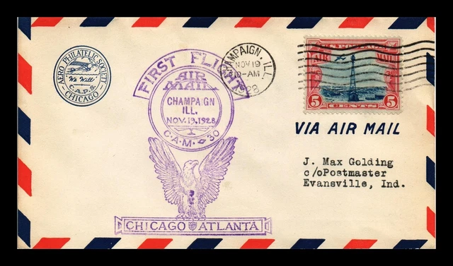 DR JIM STAMPS Us Cover First Flight Air Mail Am 30 St Louis Missouri ...