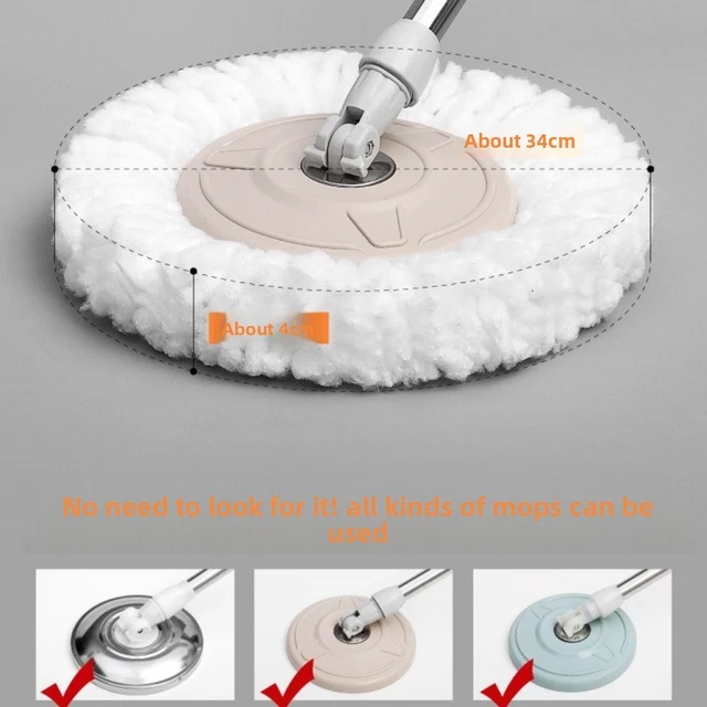 1PC STANDARD SIZE Mop Head Replacement Spin Mop Refills for 360° Spin ...