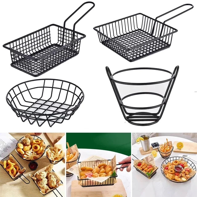 FRYING NET BASKET Strainer French Fries Deep Fryer Kitchen Fried Food ...