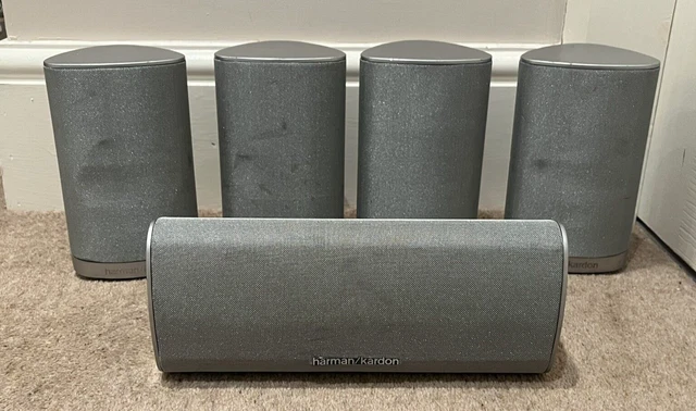 HARMON KARDON SURROUND sound speakers. 1 central and 4 satellite ...