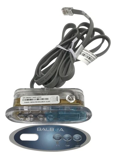 BALBOA G8220 GENUINE VL200 Series 4-button Spa Topside Control Panel w ...