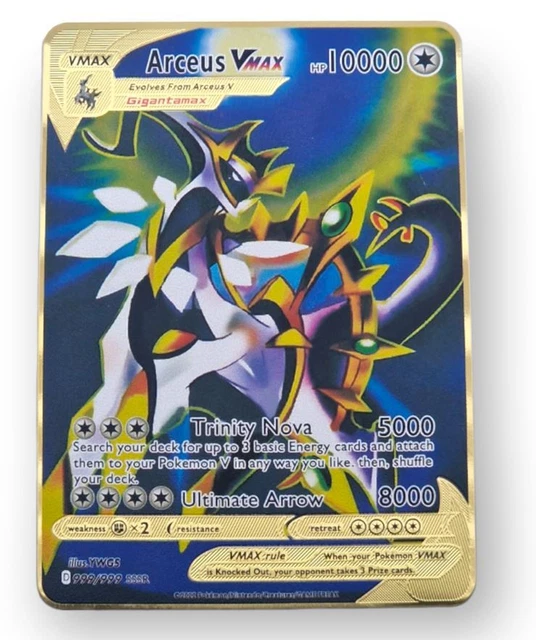POKEMON SOLID METAL Gold Cards VMAX VSTAR GX EX Rainbow Shadow ...