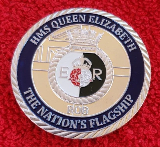 BRITISH ROYAL NAVY Hms Queen Elizabeth Challenge Coin Uscg Army Usmc ...