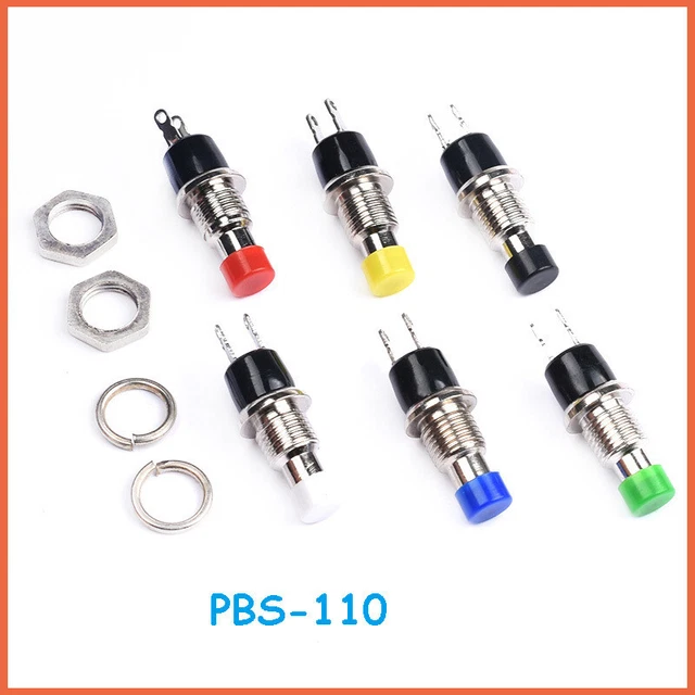 MINI PUSH BUTTON Switch 7mm Normally Open Contact Momentary SPST PBS ...