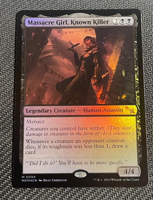 MTG - MASSACRE Girl, Known Killer. FOIL - Meurtres à la manière de ...