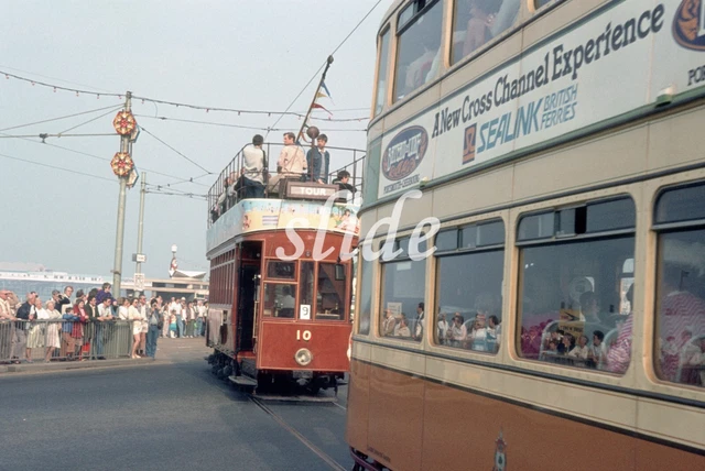 BLACKPOOL HOWTH Tram 10 Centenary Procession 1985 Orig Slide+Copyright ...