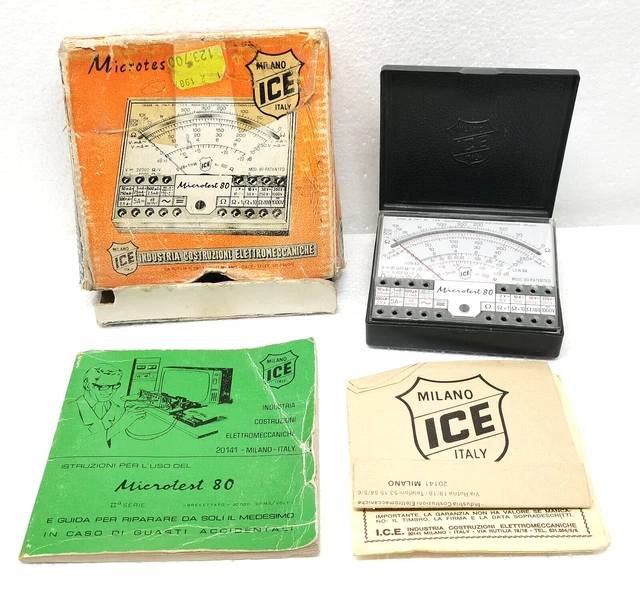 TESTER ICE MICROTEST 80 funzionante con scatola e manuale no puntali ...