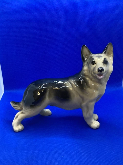 VINTAGE COOPERCRAFT BONE China Alsation/ German Shepherd Dog Ornament ...