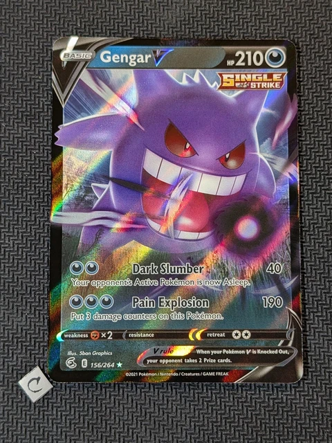 GENGAR V 156/264 - Fusion Strike Ultra Rare Pokemon TCG NM $14.97 ...