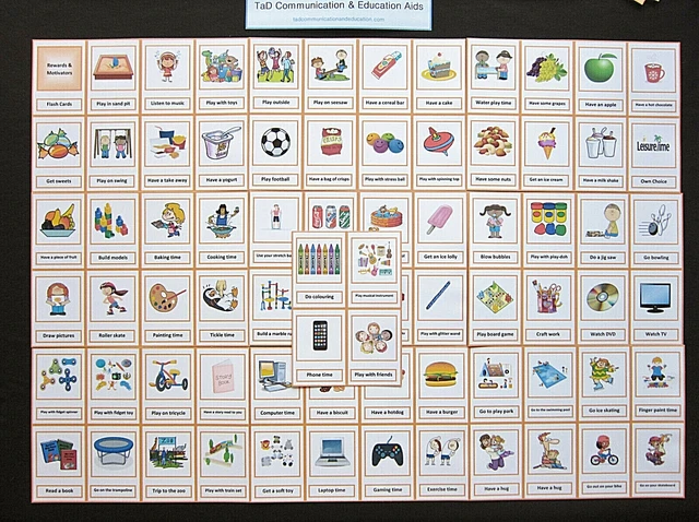 REWARD MOTIVATIONAL VISUAL CARDS - PECS SEN Autism ADHD Challenging ...