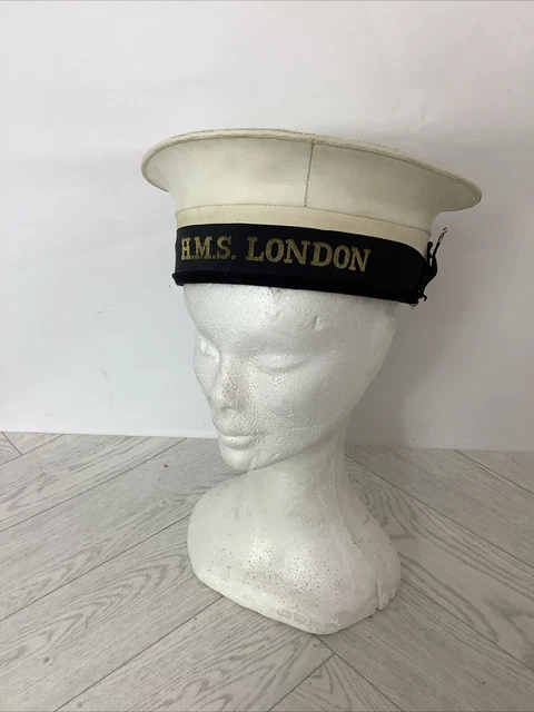 HMS LONDON SAILORS Cap Decommissioned Count Class Cruiser Royal Navy ...