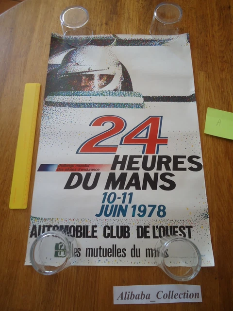 Poster Original 24 Heures Du Mans 1978 Affiche Aco Le 24h A Eur
