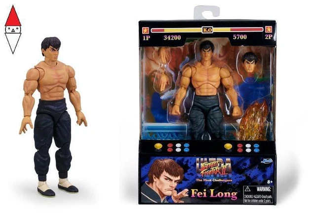 ACTION FIGURE SIMBA Street Fighter Ii Fei-Long Personaggio Cm.15 ...