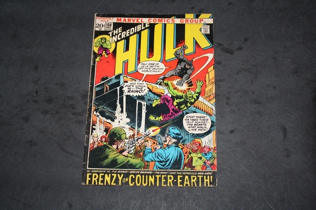 THE INCREDIBLE HULK #158 - US Marvel Comics Group 1972 - Rare Herb ...