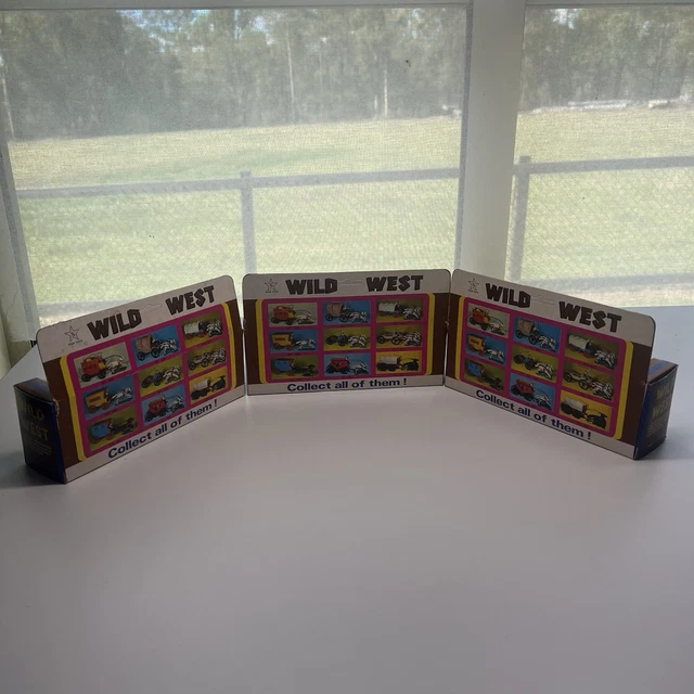 VINTAGE WILD WEST Star Plastic Toys Stage Coach Wagon Horse Lot Boxed ...
