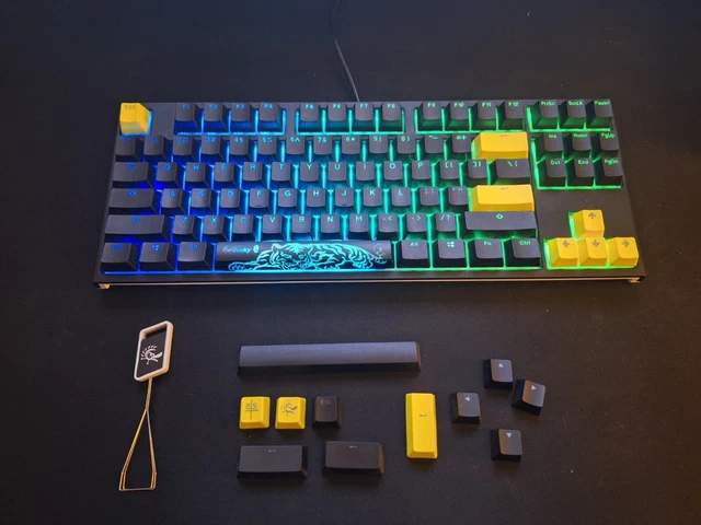 DUCKY ONE 2 RGB TKL RGB LED Mechanical Keyboard (Cherry MX Silent Red ...