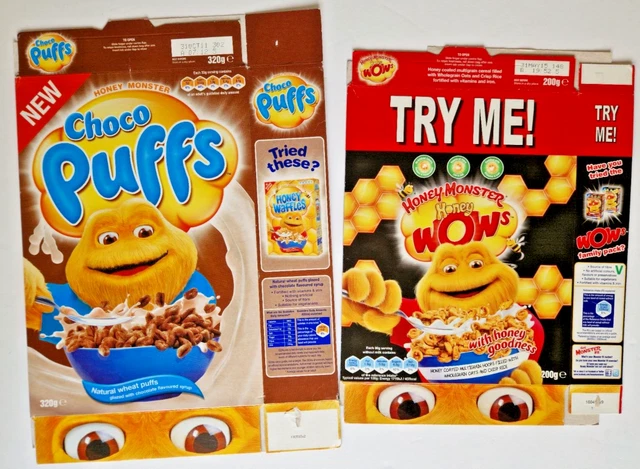 QUAKER CEREAL SUGAR Puffs Choco Puffs & WOWS Packets - Rare £11.11 ...