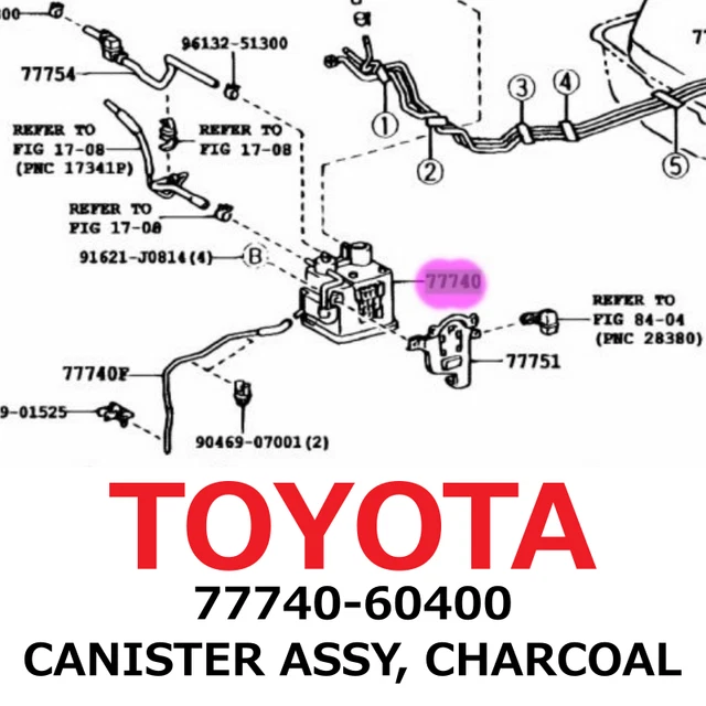 TOYOTA GENUINE Lexus LX470 Land Cruiser CANISTER ASSY, CHARCOAL77740 ...