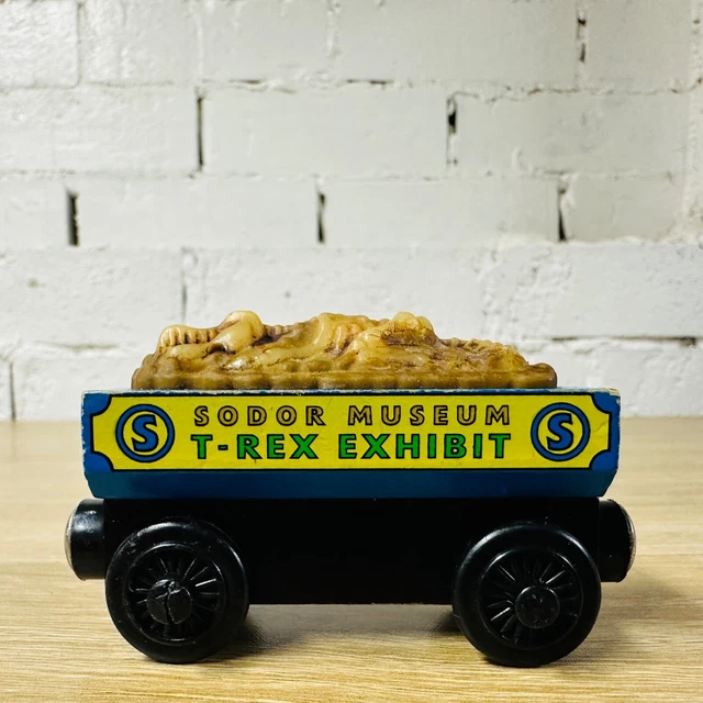 SODOR MUSEUM T-REX Exhibit Fossil Car Thomas & Friends Wooden Railway ...