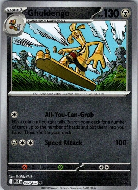 POKEMON | ME01: Mega Evolution | Gholdengo | 099/132 | Reverse Holo ...