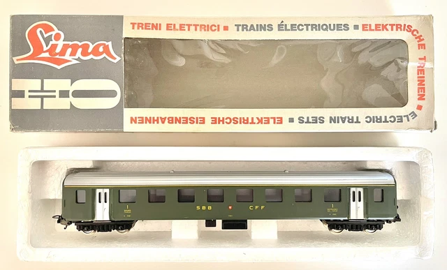LIMA HO 9112 CCF SBB VINTAGE FIRST CLASS COACH With Metal Doors Steps £ ...
