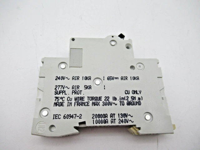 MERLIN GERIN DISJONCTEUR 24427 C3A Disjoncteur 3A 2P 277V Multi9 C60 ...