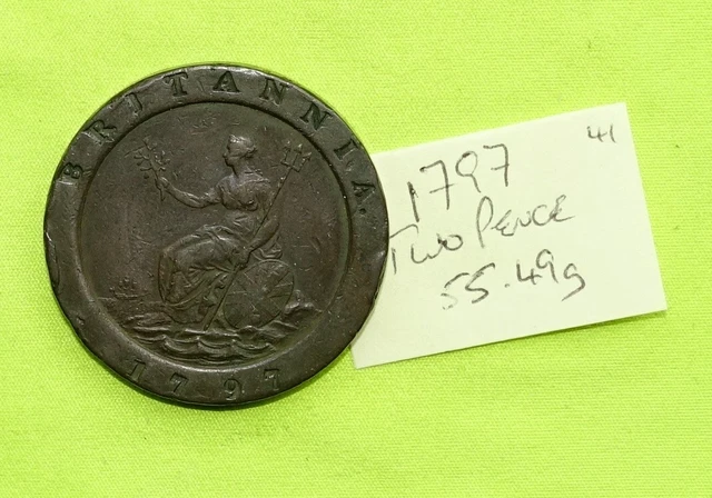 1797 CARTWHEEL TWO 2 Penny Pence 2d - George III Copper Coin (No 41) 55 ...