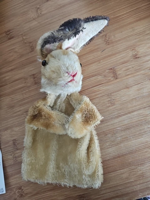 VINTAGE STEIFF RABBIT Hand Puppet Bunny Mohair 1960s £20.00 - PicClick UK