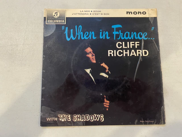 CLIFF RICHARD/SHADOWS- UK Columbia EP With PS "When In France" 1960s EX ...