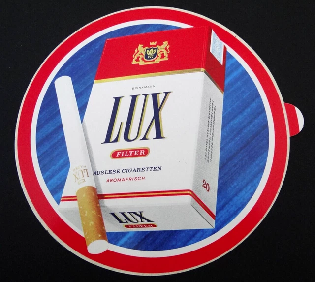 WERBE-AUFKLEBER LUX FILTER Auslese Cigaretten Brinkmann 80er Jahre EUR ...