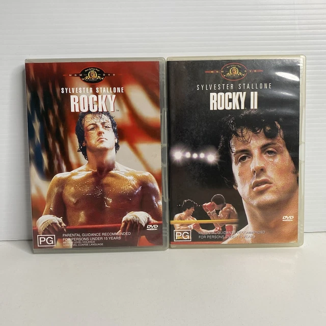 SYLVESTER STALLONE ROCKY (DVD, 1976) & Rocky 2 Movies : Region 4 ...