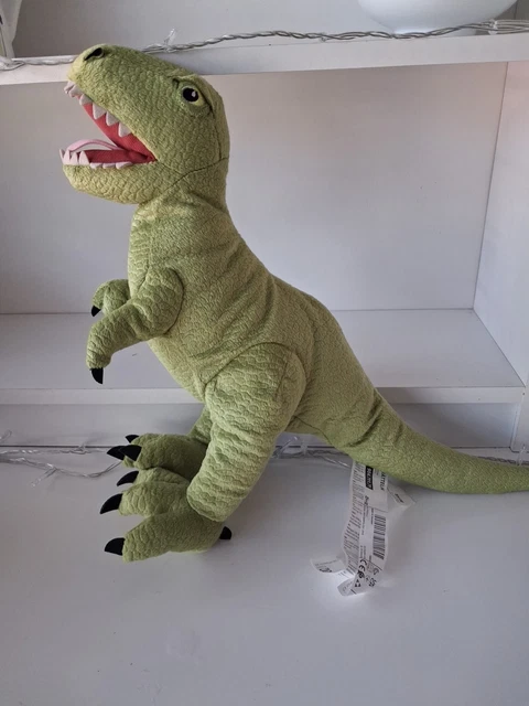IKEA JATTELIK .TYRANNOSAURUS Rex T Rex Dinosaur Soft Toy Green 14 ...