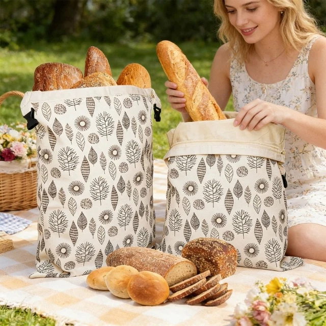 ELEGANT GIFT CONCEPT Bread Bag For Pastrycooks Triplicate Seal Ending ...