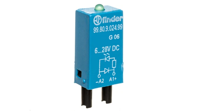 MODULE DE SIGNALISATION LED verte + diode d'arrêt 6-24V DC polarité ...