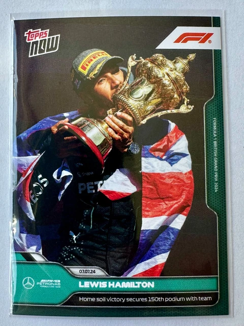 TOPPS NOW F1 2024 Lewis Hamilton - Home Soil Victory Card 38 £4.99 ...