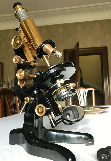 VINTAGE W. WATSON & Sons Bactil Monocular Microscope in Brass - c1942 ...