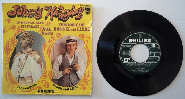 JOHNNY HALLYDAY VINYLE 45T L'HISTOIRE DE BONNIE and CLYDE EUR 5,30 ...