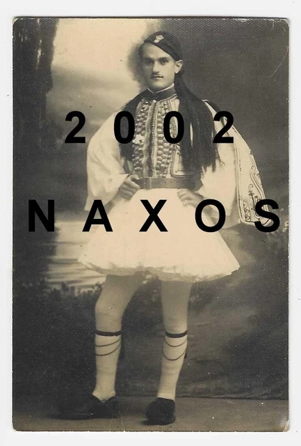 GREECE GREEK EVZONAS Tsolias In Traditional Costume Uniform Old Photo £ ...