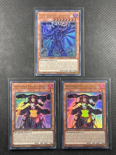 YUGIOH CARD X3 The Chaos Creator +2 Infernoble Knight Rednaud Ultra Rare Holo EUR 0,61 - PicClick FR