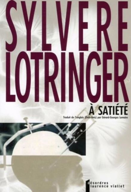 A SATIÉTÉ | Lemaire Gérard-Georges Lotringer Sylvère | Comme neuf EUR ...