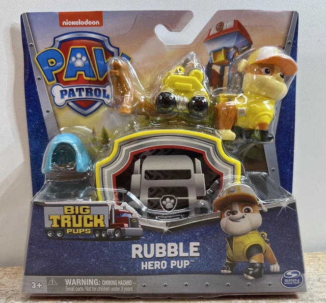 FIGURINE PAW PATROL Big Truck Pups Rubble Hero Pup avec Pet Seal 2022 ...