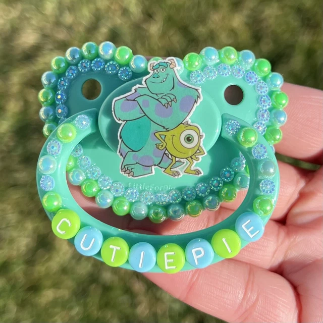 DISNEY MONSTERS INC CUSTOM Adult Size Pacifier LITTLE SPACE Deco Paci ...